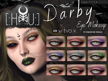 Second Life Marketplace - [HEXUMBRA] Darby Eye Makeup DEMO